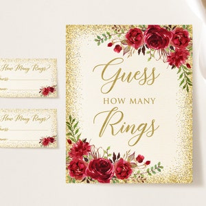 Guess How Many Rings Game Bridal Shower Rings Game Instant - Etsy