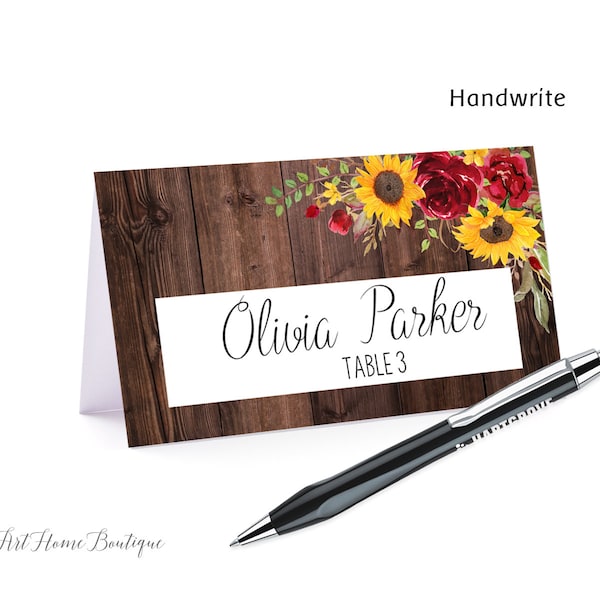 Rustic Name Cards - Etsy