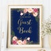 Navy Guest Book Sign, Wedding Guest Book Sign, Please Sign Our Guest ...