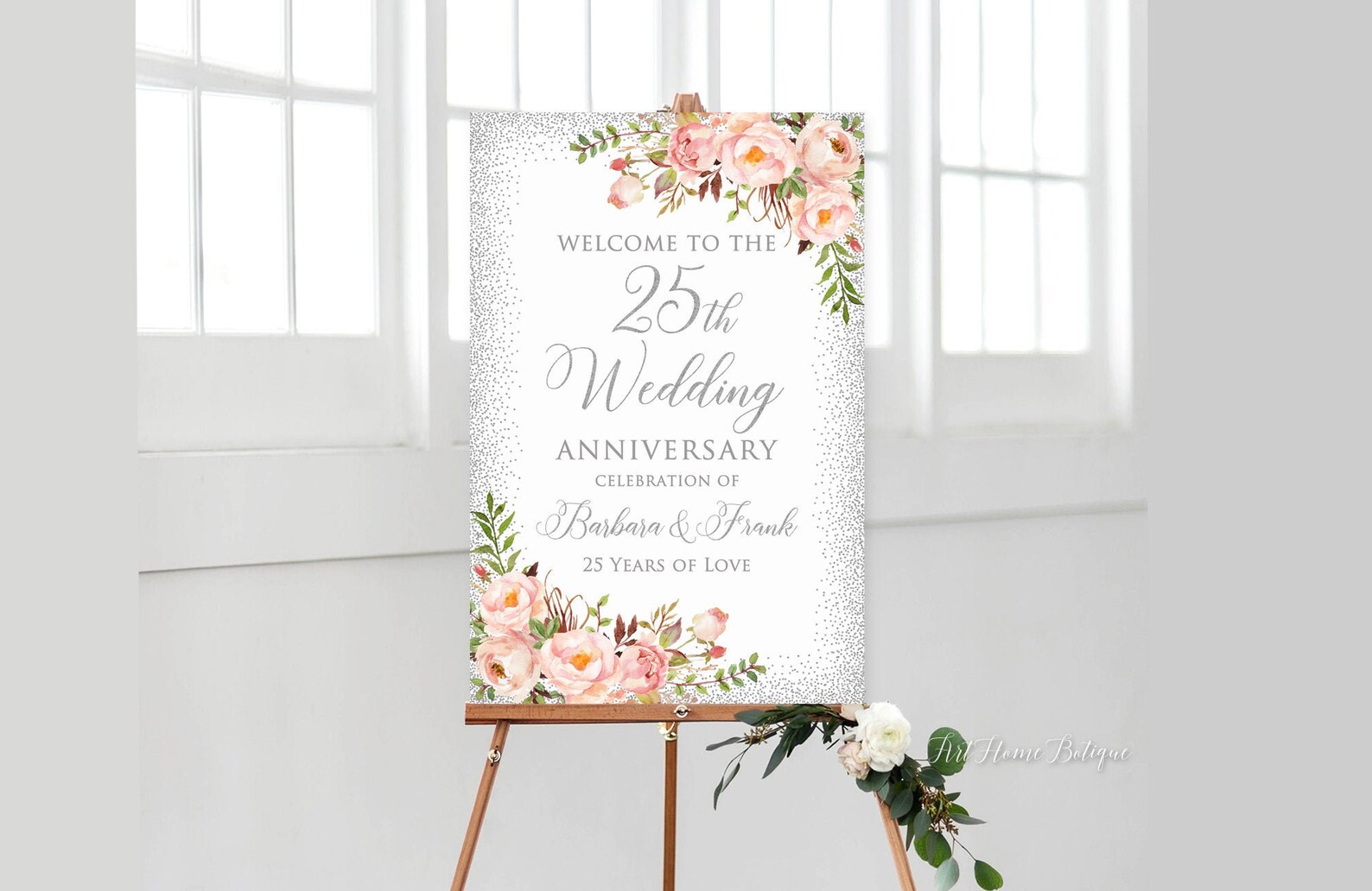 25th Wedding Anniversary Welcome Sign 60th Anniversary - Etsy
