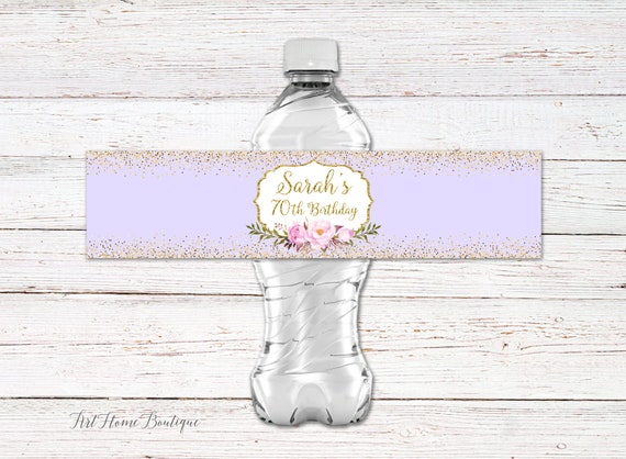 Water Bottle Labels Any Age Personalized Water Bottle Label | Etsy