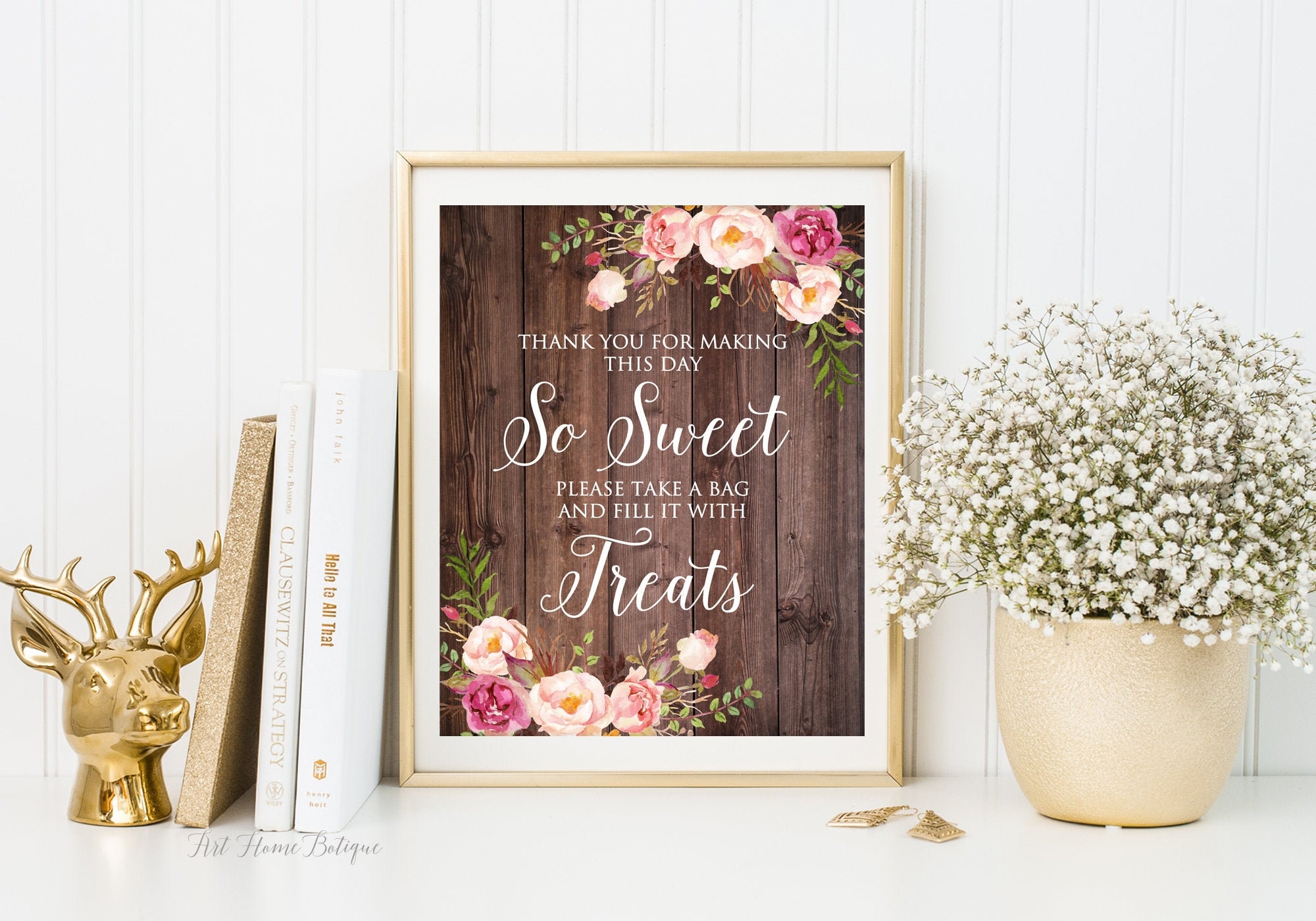 Take a treat Sign Thank You for Making This Day So Sweet | Etsy