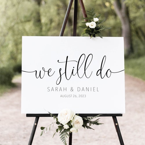 Wedding Anniversary Welcome Sign Modern Anniversary Sign - Etsy
