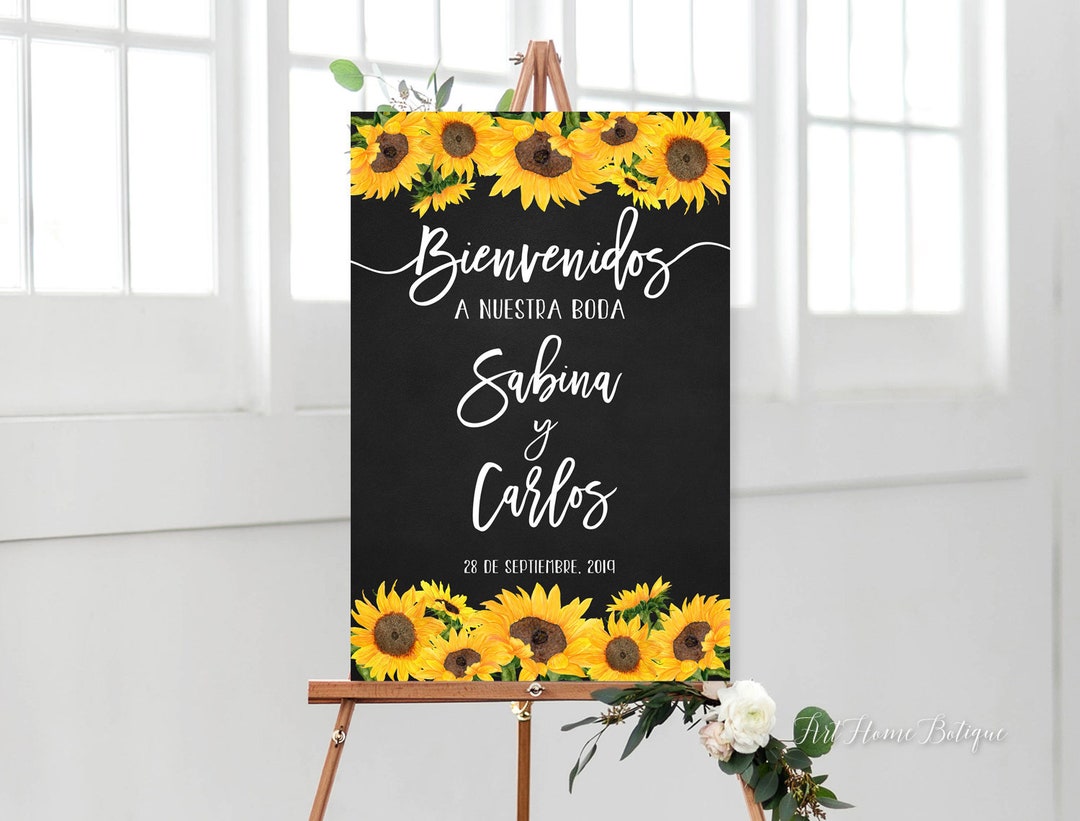 Bienvenidos a Nuestra Boda, Welcome Wedding Sign, Chalkboard Welcome ...