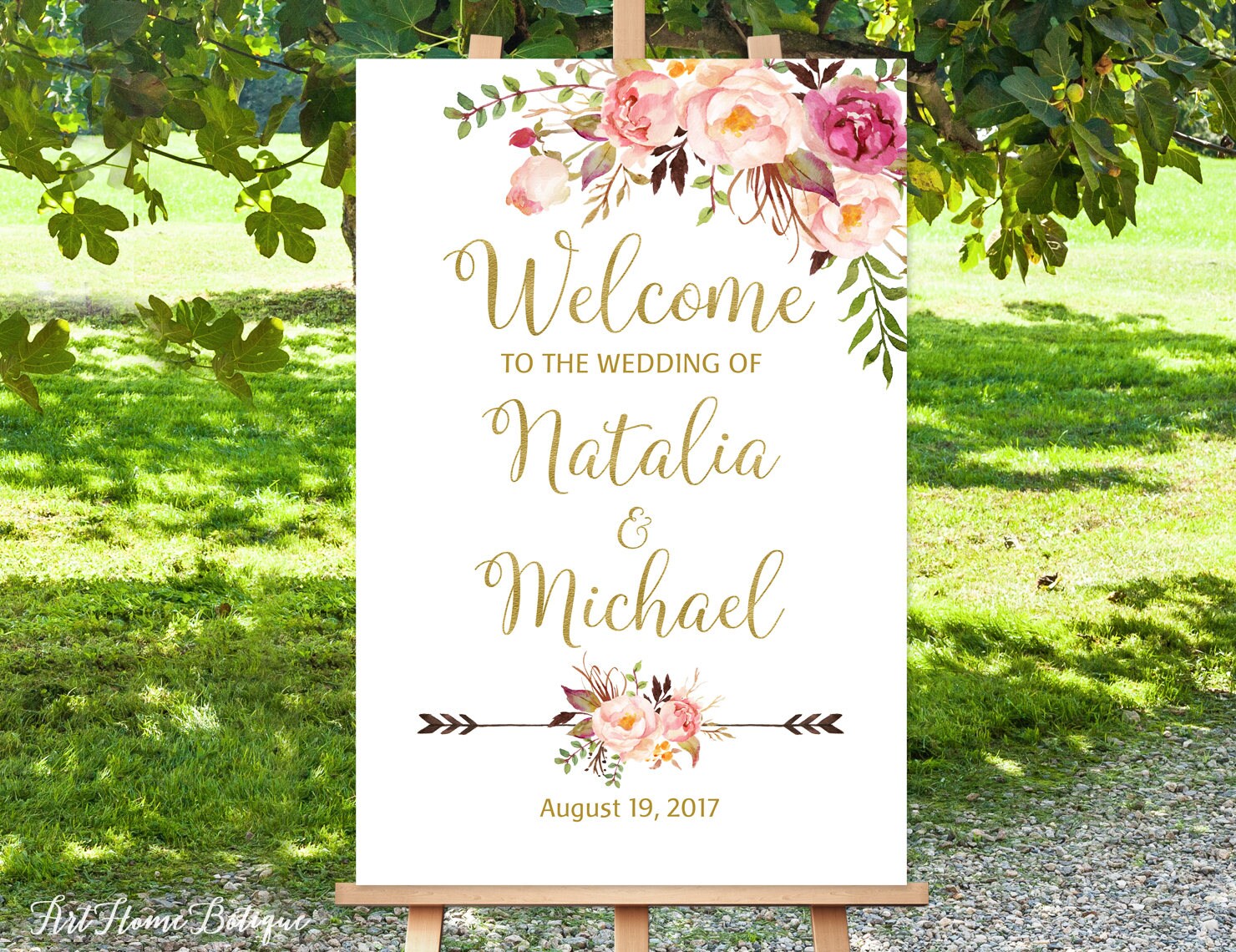 Welcome to Our Wedding Sign White Welcome Wedding Sign Large | Etsy