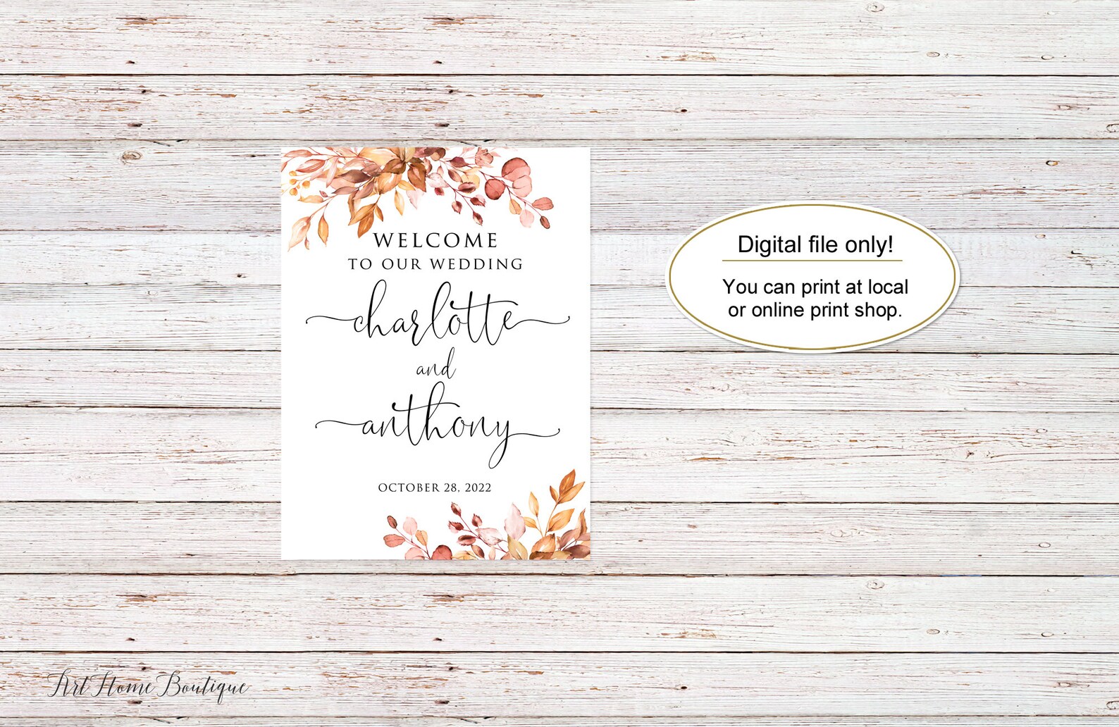 Fall Wedding Welcome Sign Autumn Wedding Welcome Sign Garden - Etsy