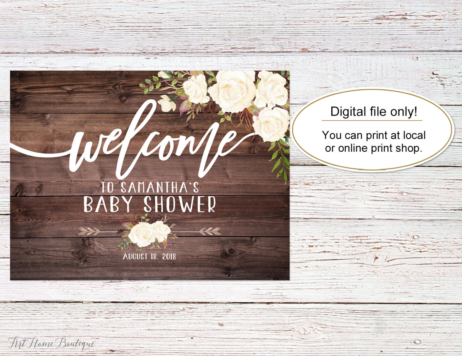 Rustic Baby Shower Welcome Sign Welcome to Baby Shower Sign - Etsy