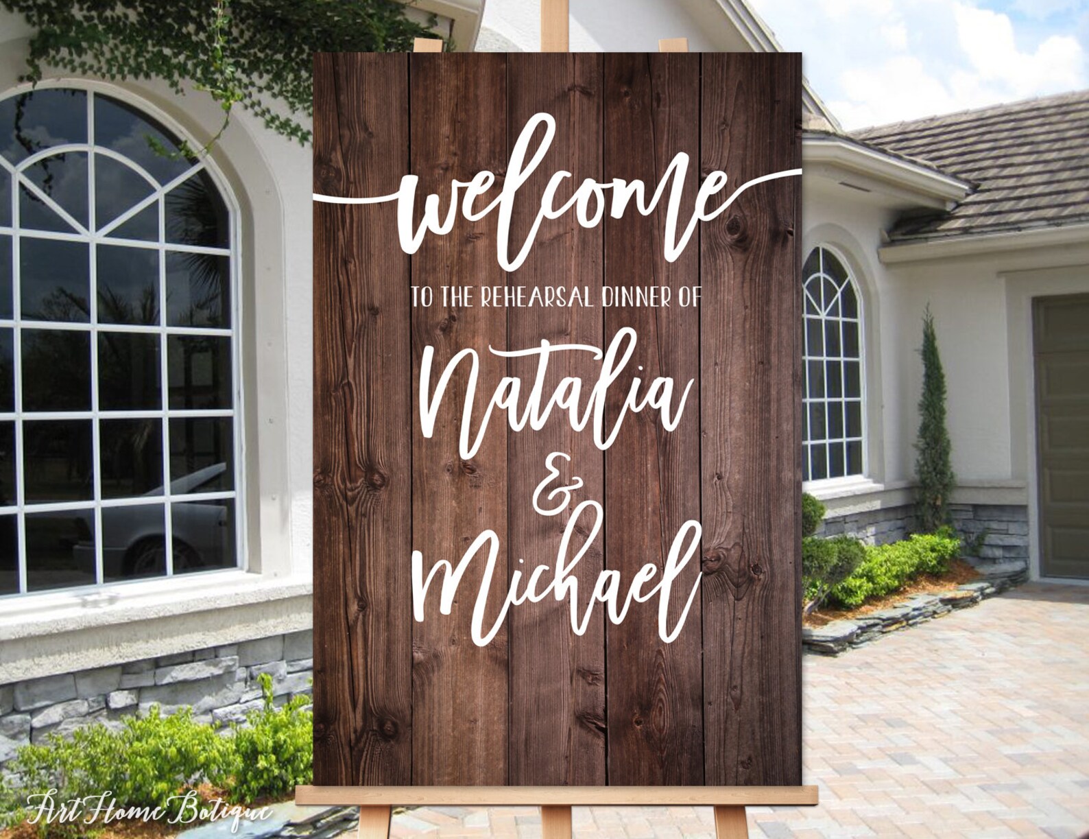 Rehearsal Dinner Welcome Sign Rustic Rehearsal Dinner Welcome | Etsy