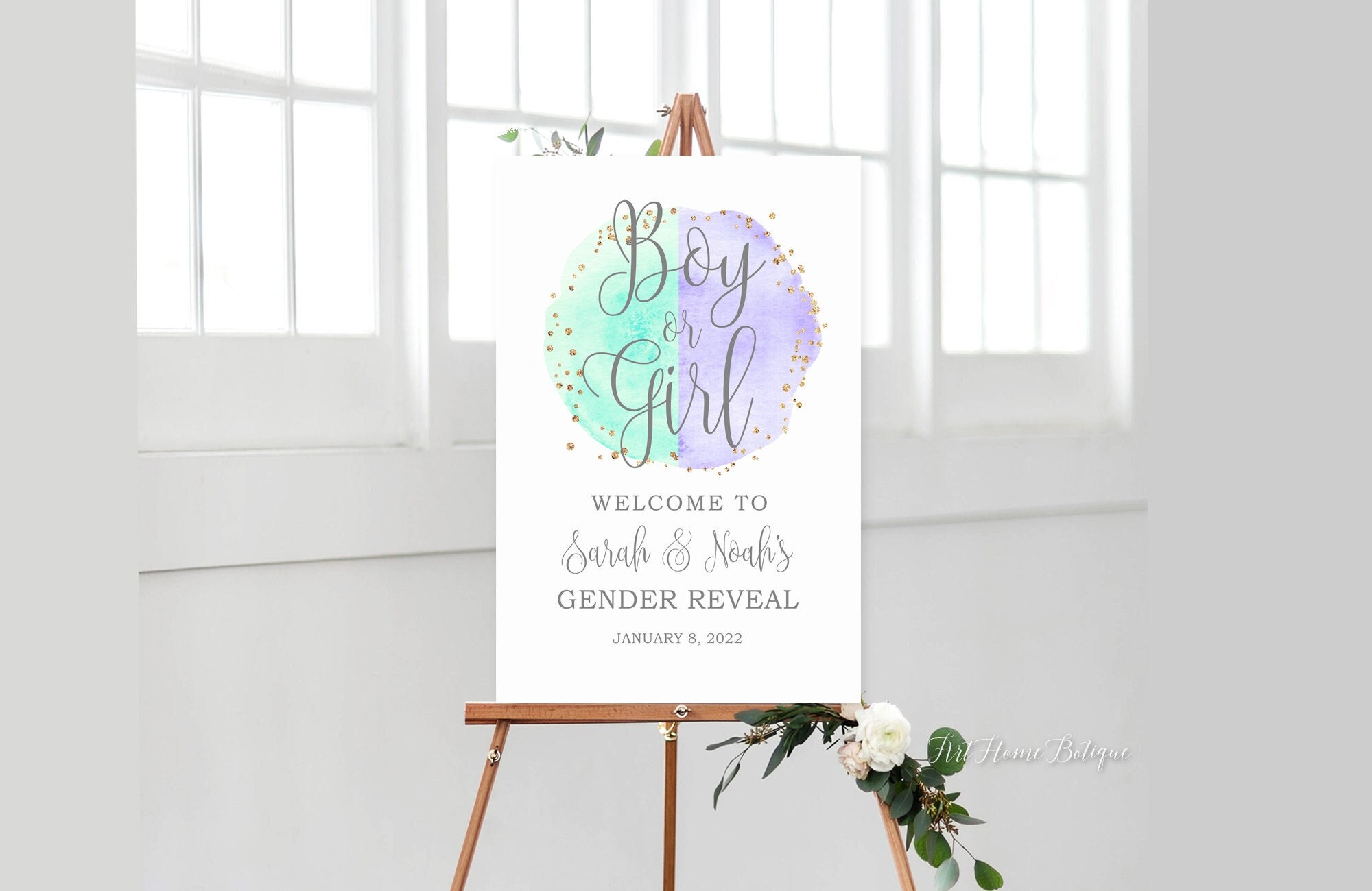 Gender Reveal Welcome Sign Boy or Girl Baby Shower Welcome - Etsy