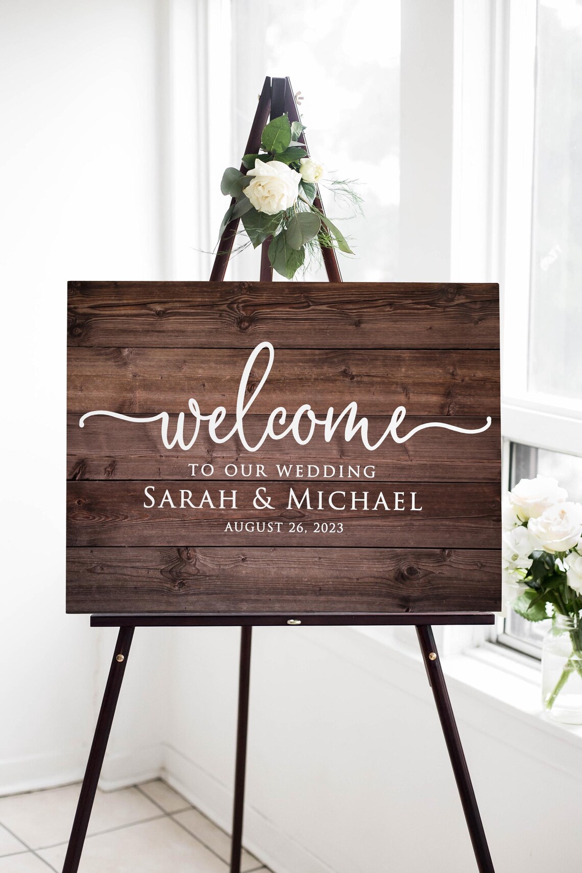 Printed or Digital Rustic Wedding Welcome Sign, Country Decor, W1467-1 ...