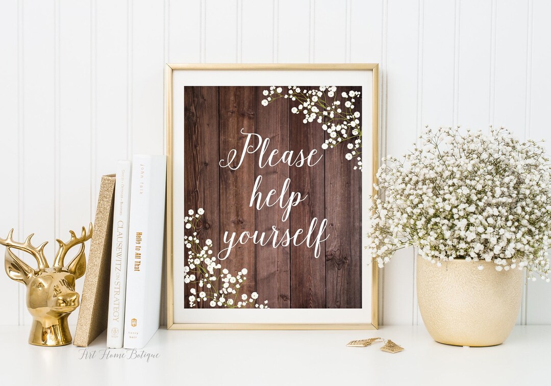 Please Help Yourself Sign, Bathroom Sign, Wedding Restroom Basket Sign ...