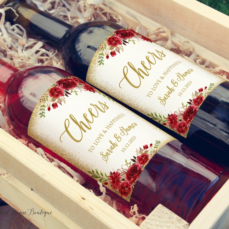 Wedding Wine Labels - Etsy