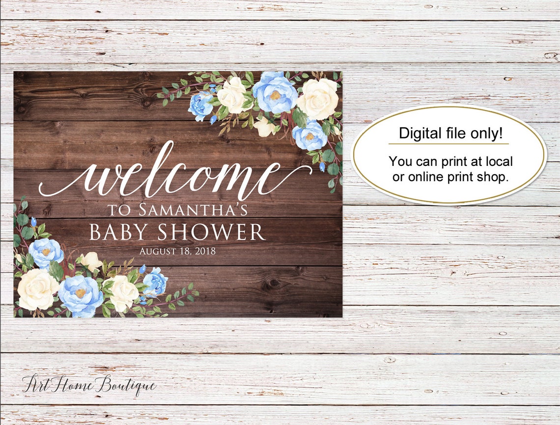 Rustic Baby Shower Welcome Sign Welcome to Baby Shower Sign - Etsy