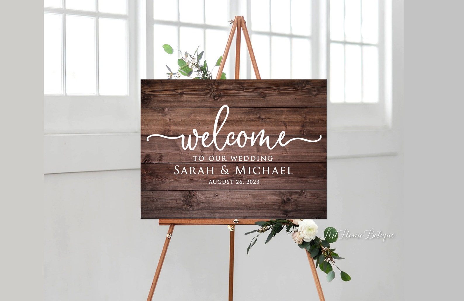Printed or Digital Rustic Wedding Welcome Sign, Country Decor, W1467-1 ...