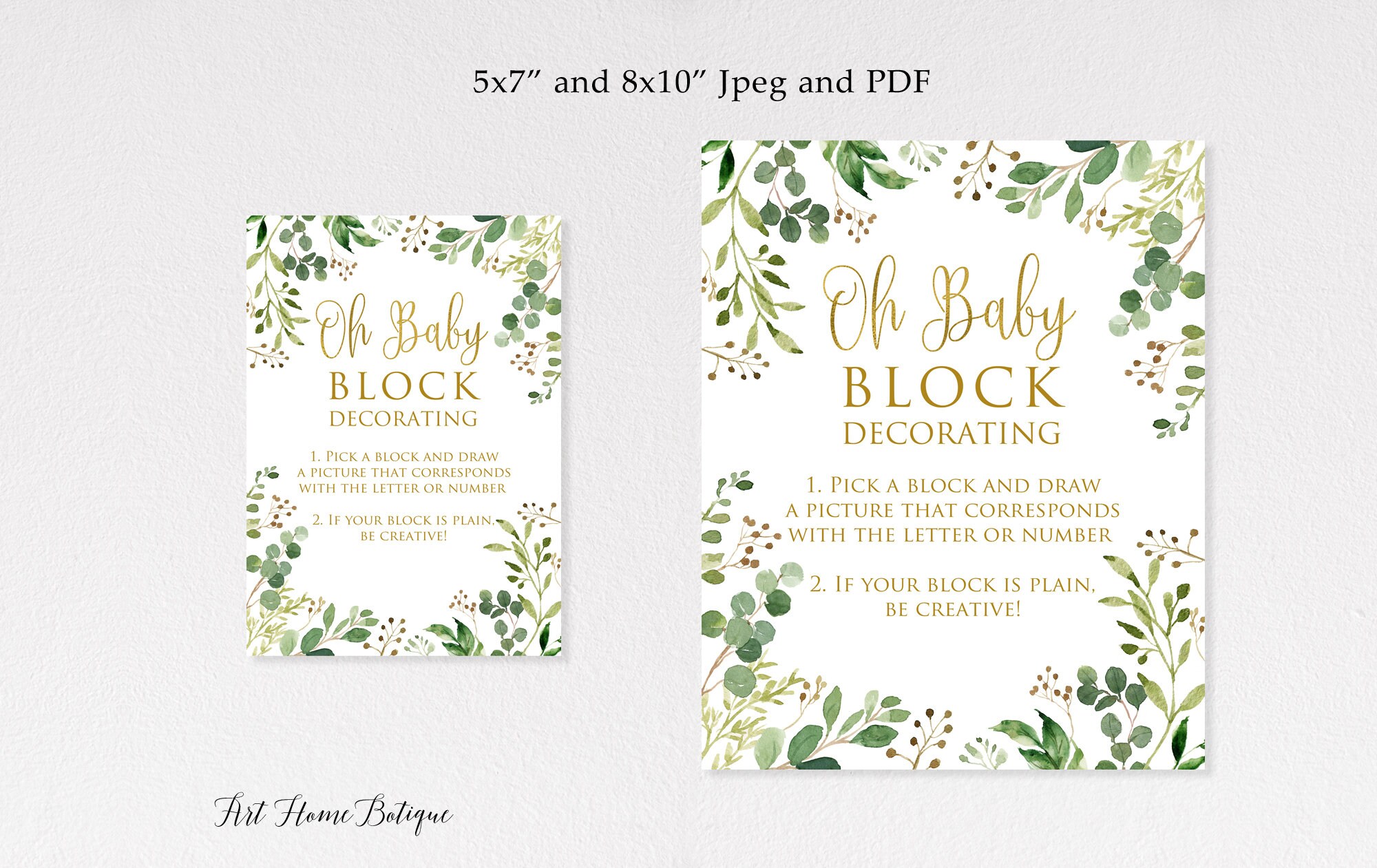 Oh Baby Block Decorating Sign Decorate a Block Sign Decorate - Etsy