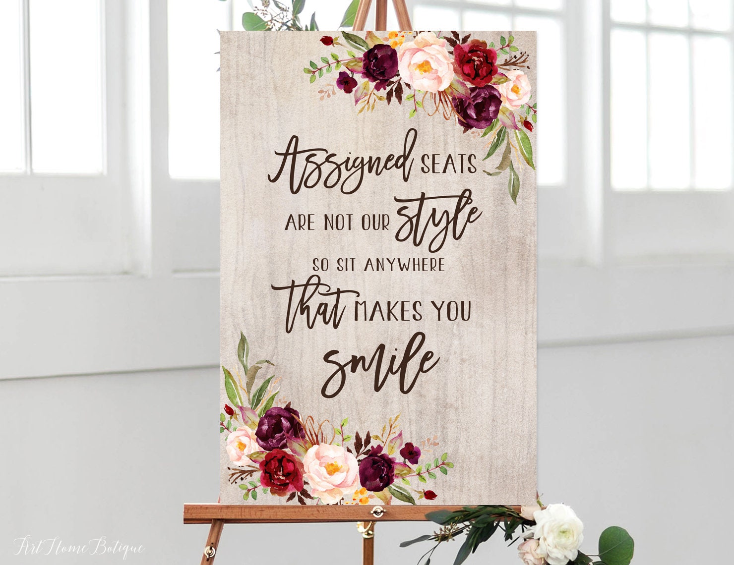 Assigned Seats Sign Assigned Seats Are Not Our Style so Sit - Etsy