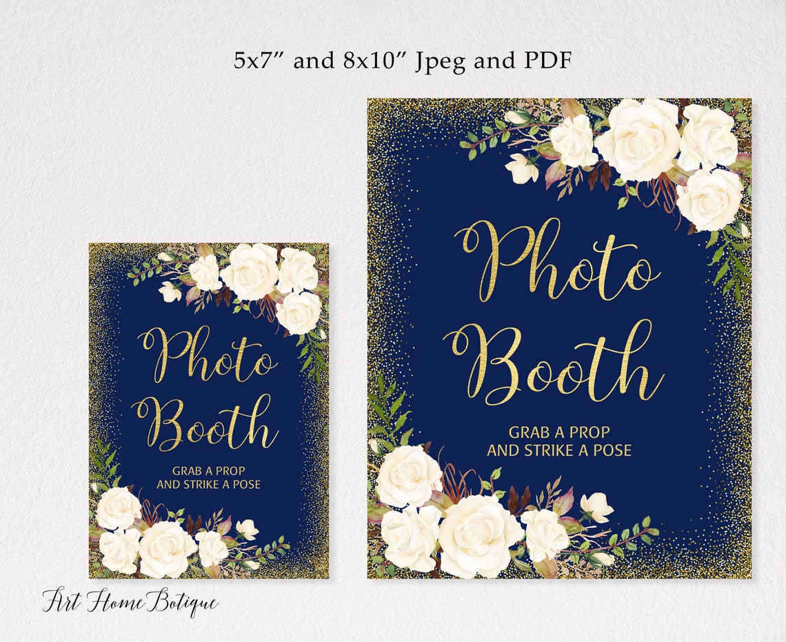 Photo Booth Sign Grab a Prop and Strike a Pose Sign Photo | Etsy