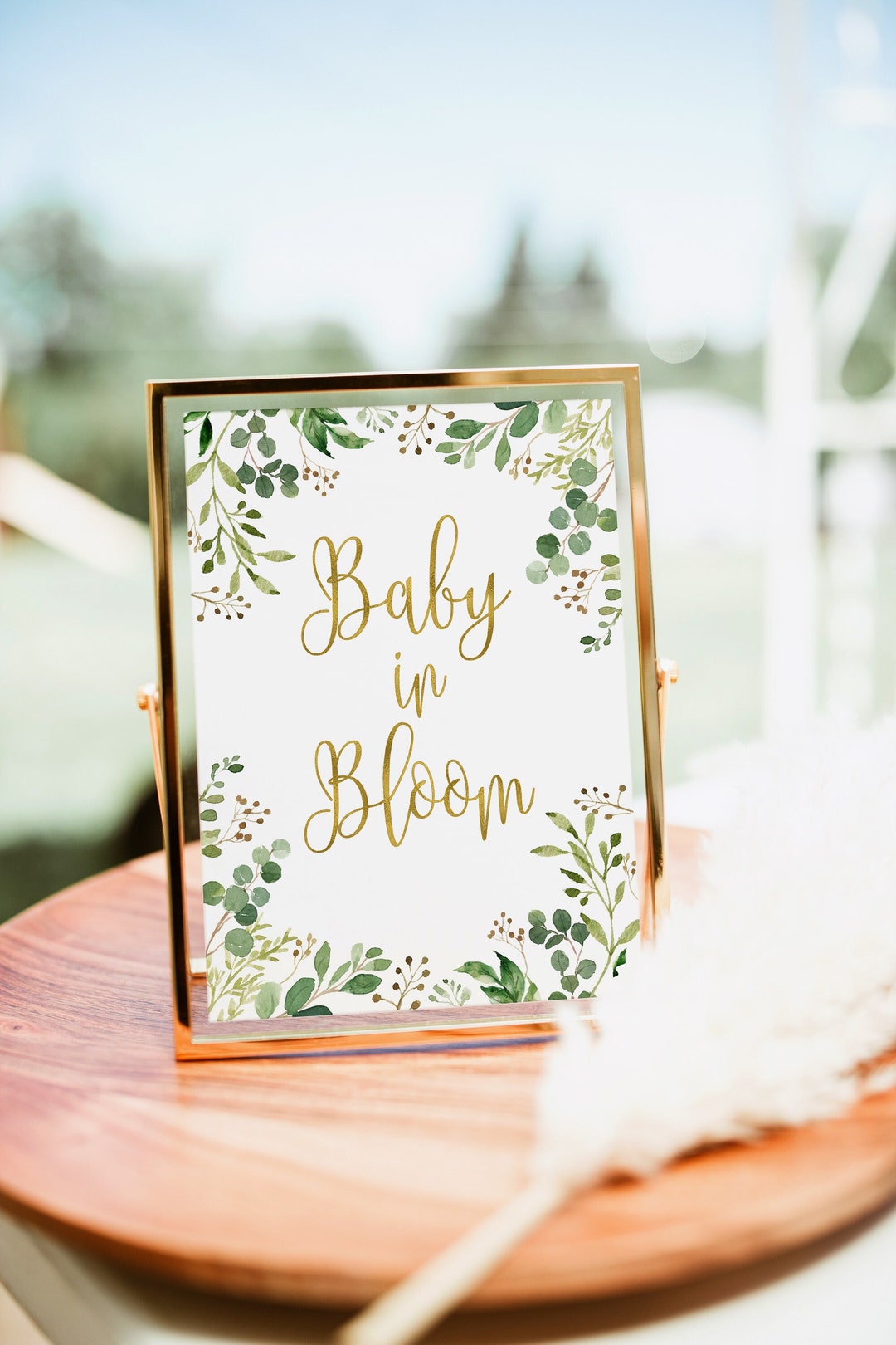 Baby in Bloom Sign, Greenery Baby Shower Favors Sign, Take a Treat Sign ...