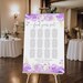 Purple Wedding Seating Chart, Lavender Wedding Seating Plan, Purple ...