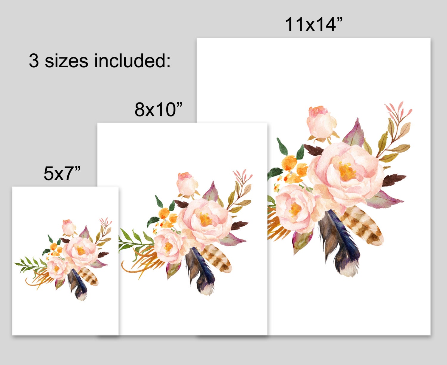 Floral Print Floral Wall Art Flower Print Floral Print Gallery Wall ...