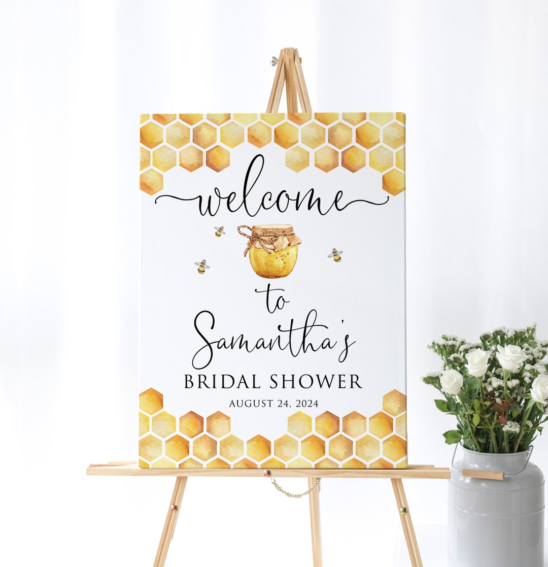 Honey Bridal Shower Sign, Honey Bee Welcome Sign, Bee Bridal Shower ...