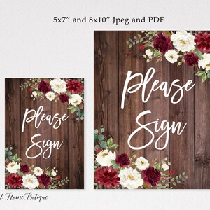 Please Sign, Wedding Please Sign Printable, Alternate Guest Book Sign ...