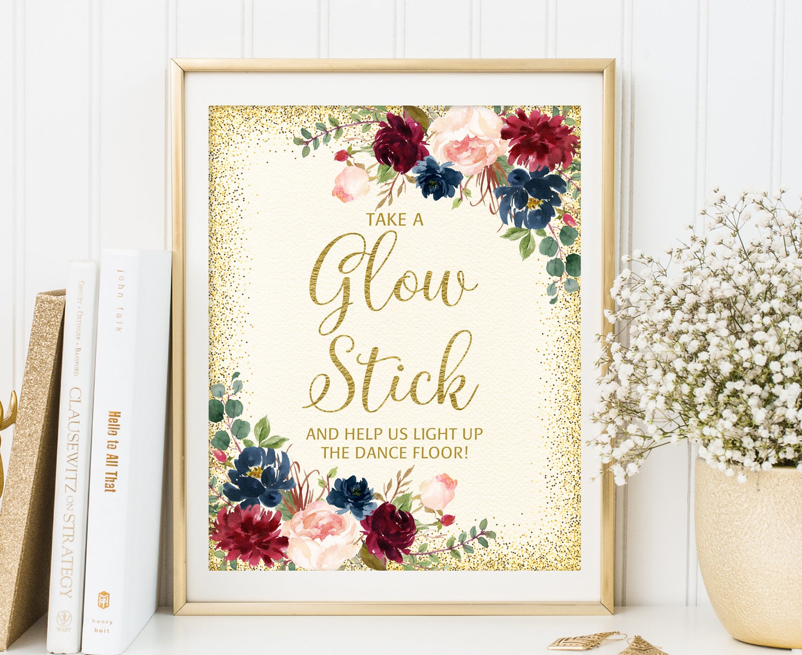 Glow Stick Sign Wedding Glow Sticks Printable Light Up The | Etsy