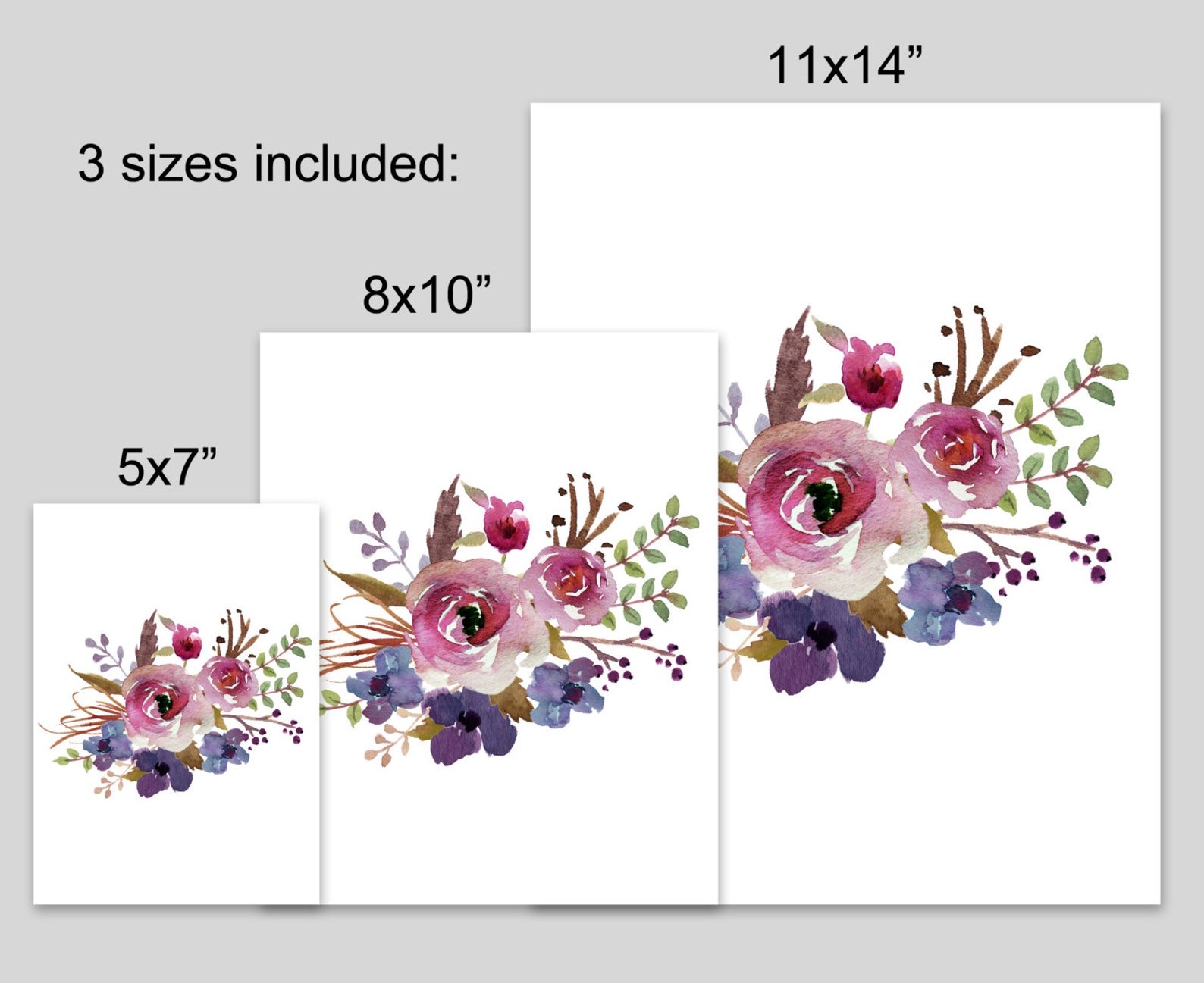 Floral Print floral wall art Flower Print Floral Print | Etsy