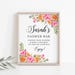 Hot Pink and Orange Flower Bar Sign, Favors Sign, Build Your Bouquet ...