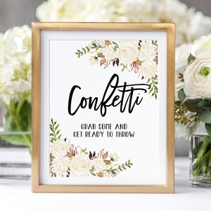 Confetti Sign, Confetti Send off Sign Wedding Sign, Confetti Sign ...