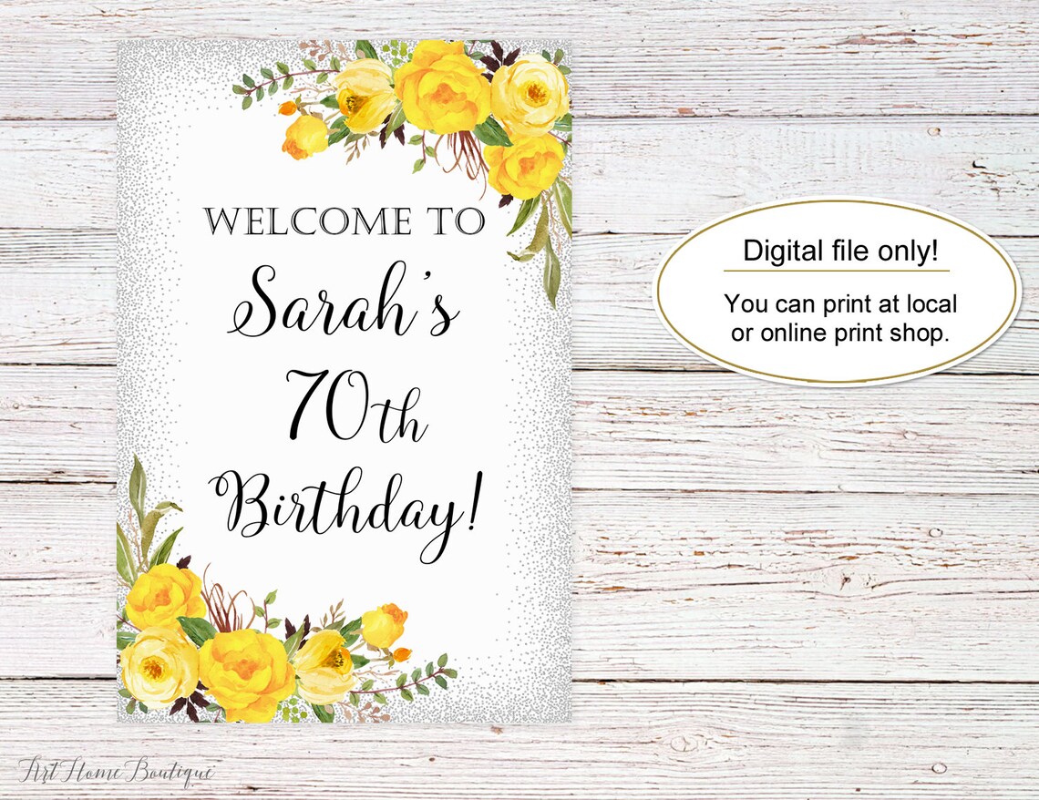 Birthday Welcome Sign Welcome to Birthday Sign Large Welcome - Etsy