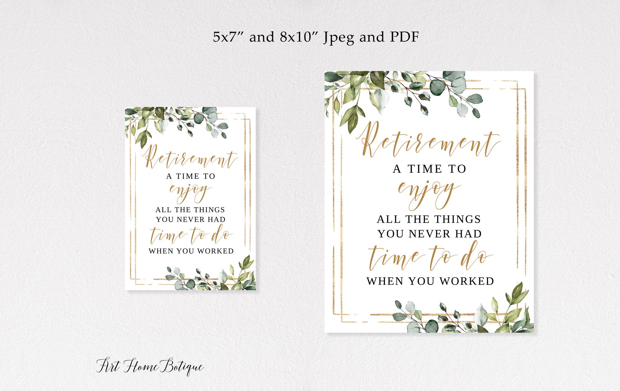 Retirement Party Sign Retirement a Time to Enjoy All the - Etsy