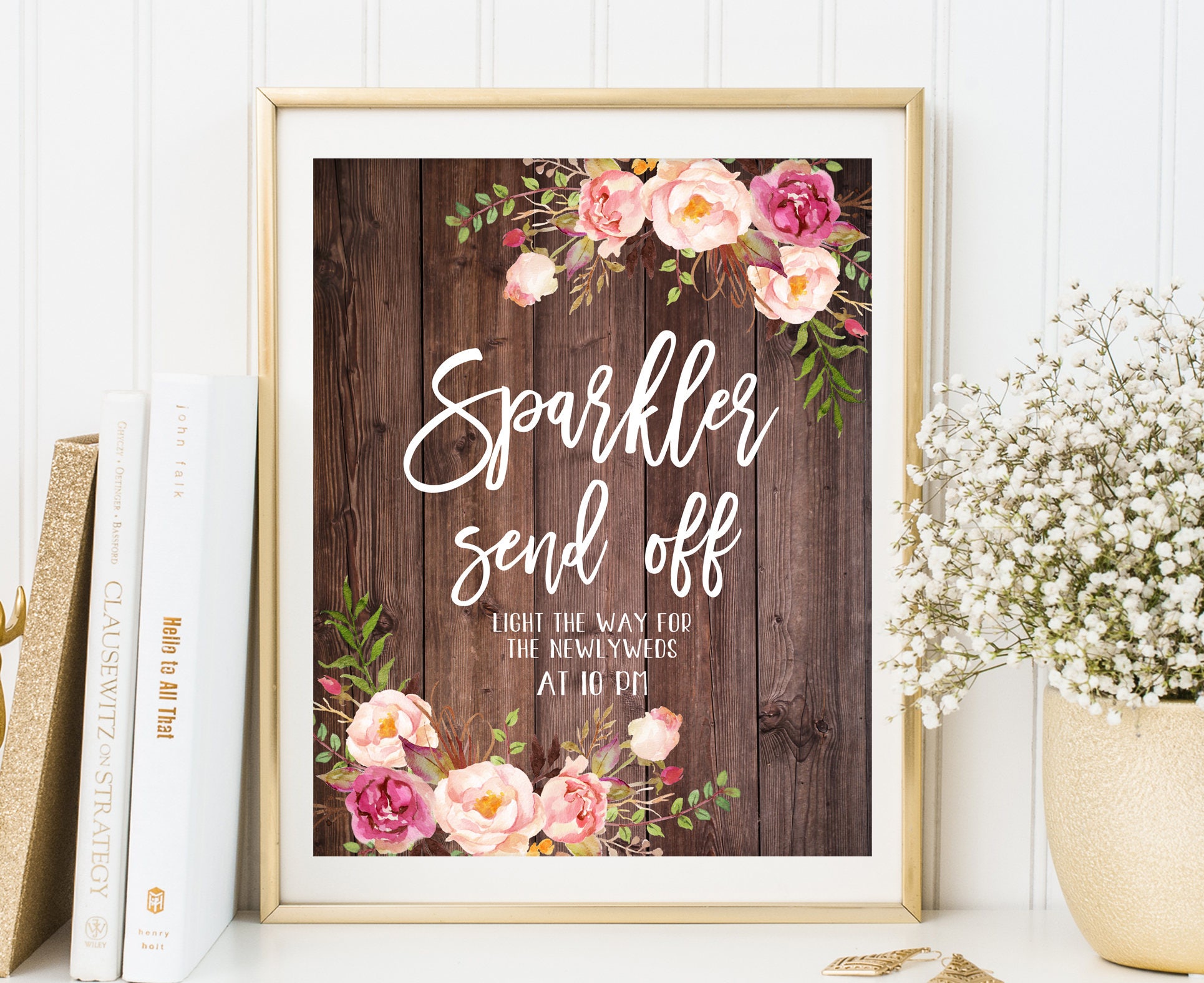 Sparkler Send Off Sign Rustic Sparkler Send Off Wedding Sign | Etsy