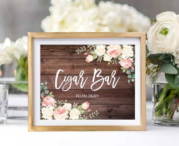 Cigar Bar Sign Wedding Cigars Sign Cigar Sign Printable | Etsy