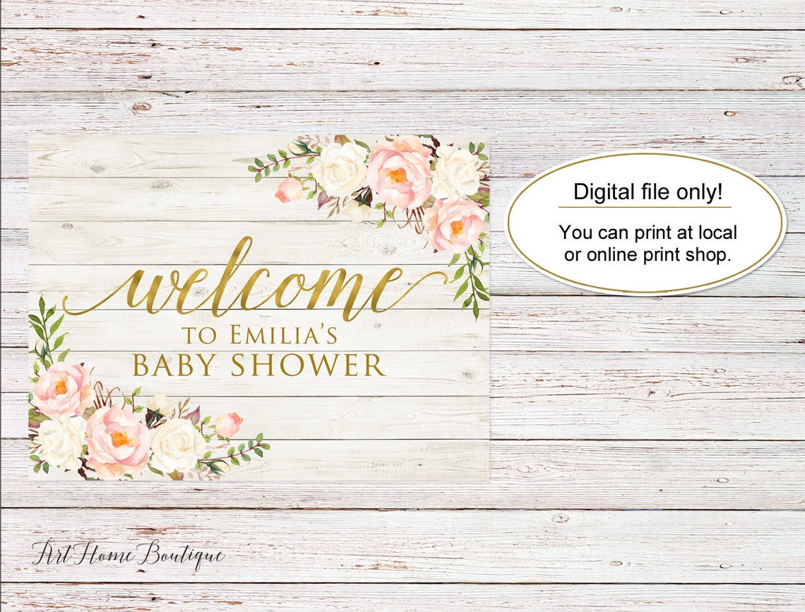 Rustic Baby Shower Welcome Sign Welcome to Baby Shower Sign - Etsy