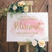 Pink and Gold Retirement Celebration Sign, Watercolor Retirement Party ...