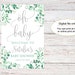 Mint and Silver Baby Shower Welcome Sign Greenery Oh Baby - Etsy