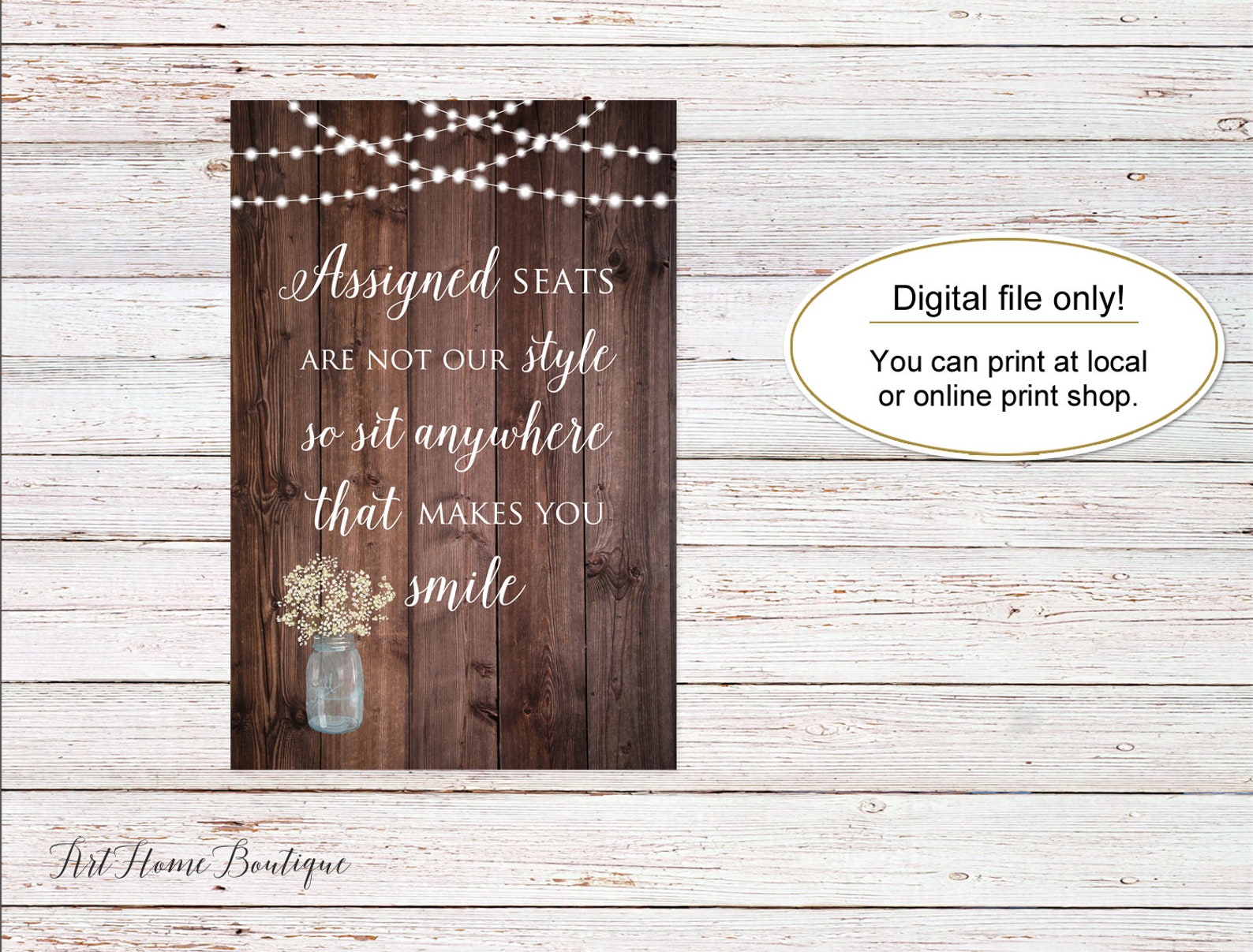 Assigned Seats Sign Assigned Seats Are Not Our Style so Sit | Etsy