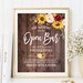 Sunflowers Open Bar Sign, Rustic Open Bar Wedding Sign, Wedding Bar ...