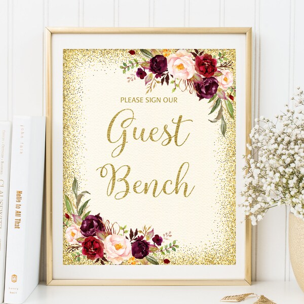 Guest Bench Sign - Etsy