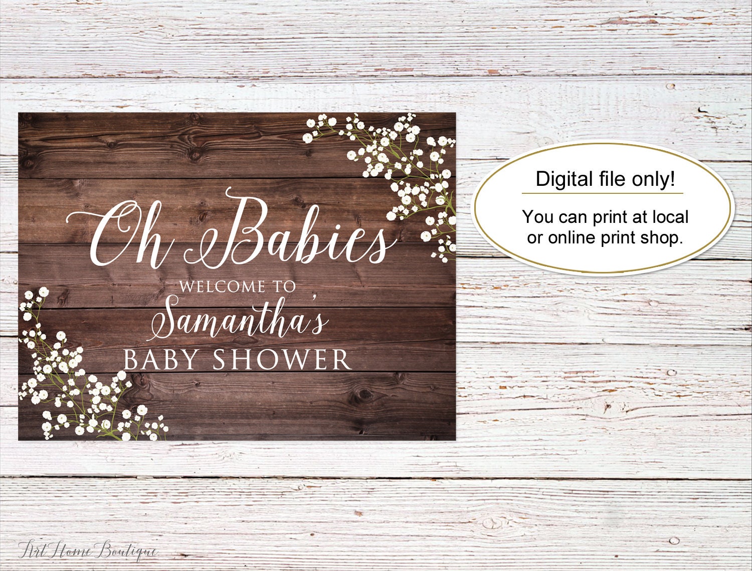 Oh Babies Welcome Sign Twins Baby Shower Welcome Sign Rustic - Etsy