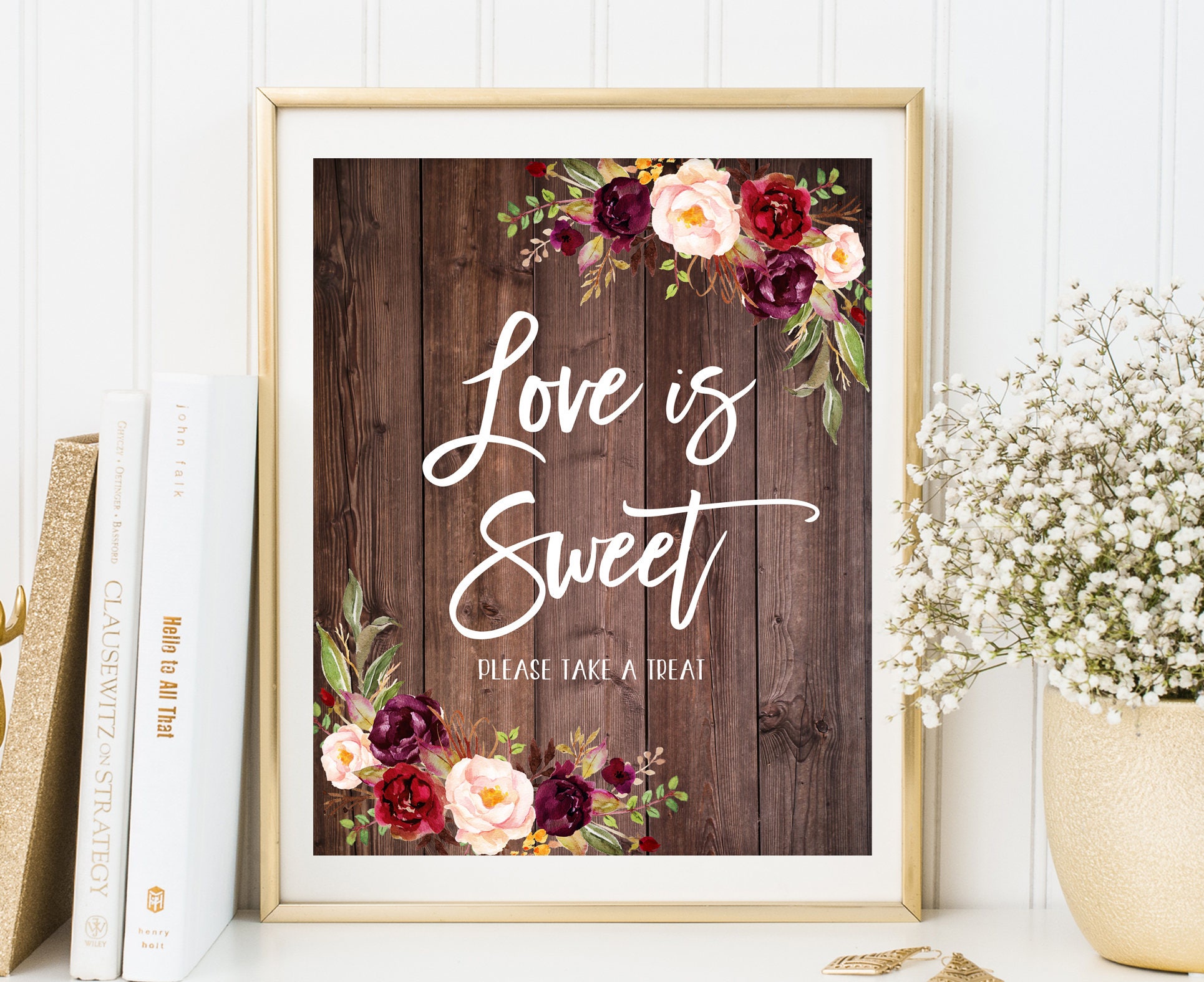 Love is Sweet Sign Dessert Table Sign Favor Table Sign | Etsy
