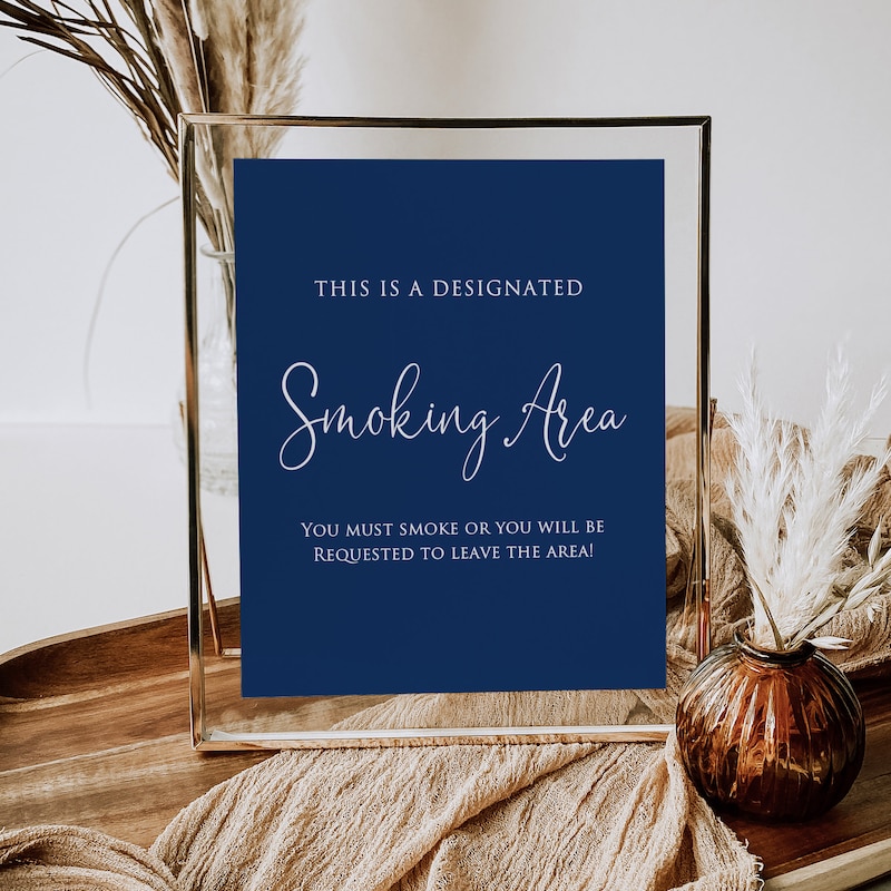 Smoking Area Sign - Etsy