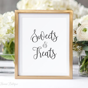 Sweets and Treats Sign, Dessert Table Sign, Favors Sign, Treats Sign ...