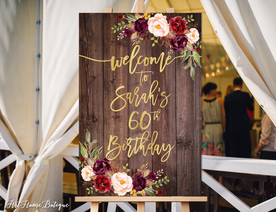 Birthday Welcome Sign, Welcome to Birthday Sign, Large Welcome Sign ...