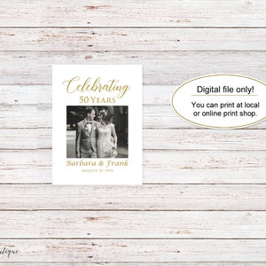 Celebrating 50 Years, Photo Anniversary Welcome Sign, 50th Anniversary ...