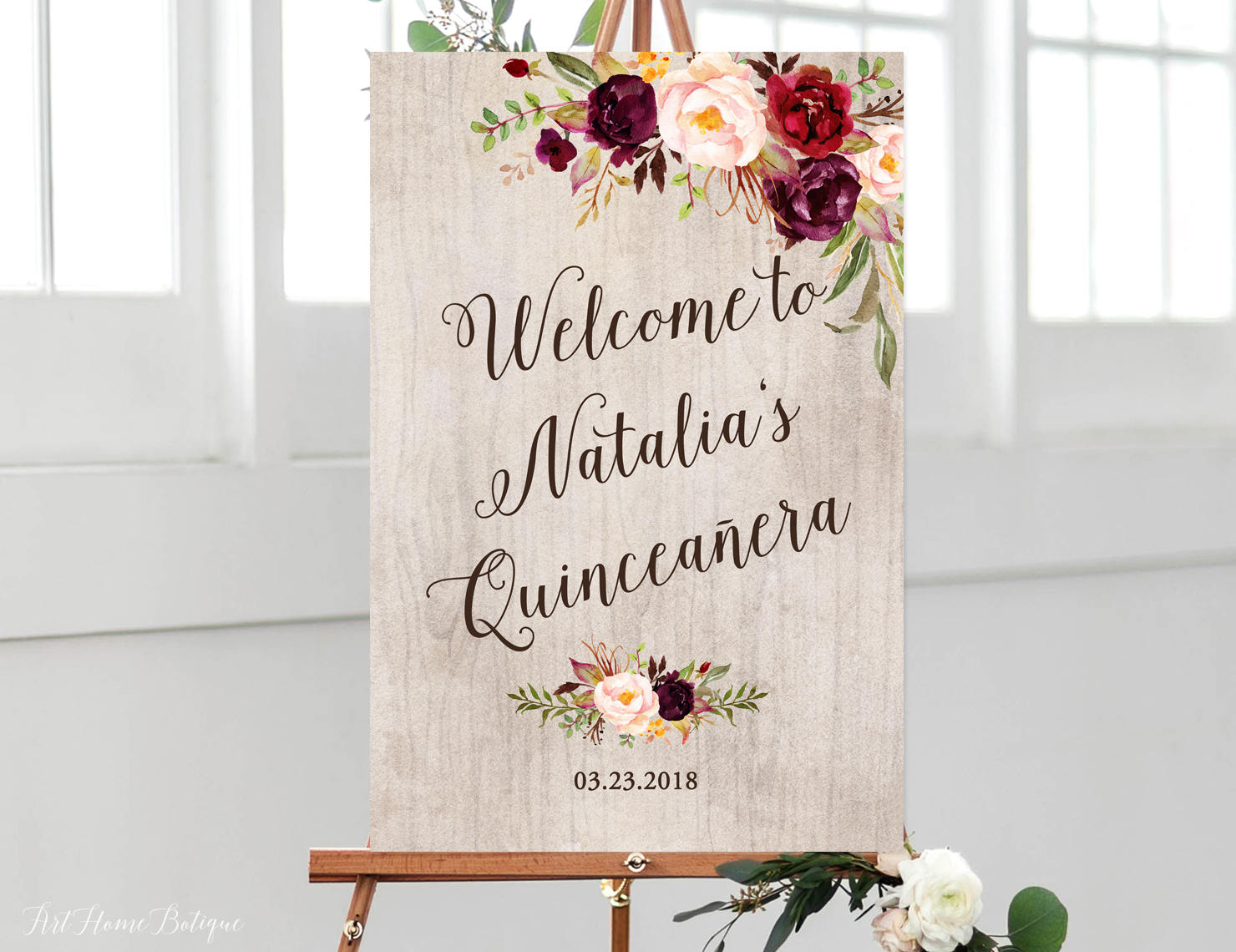 Quinceañera Welcome Sign, Rustic Quinceañera Sign, Large Welcome Sign ...