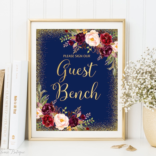 Guest Bench Sign - Etsy