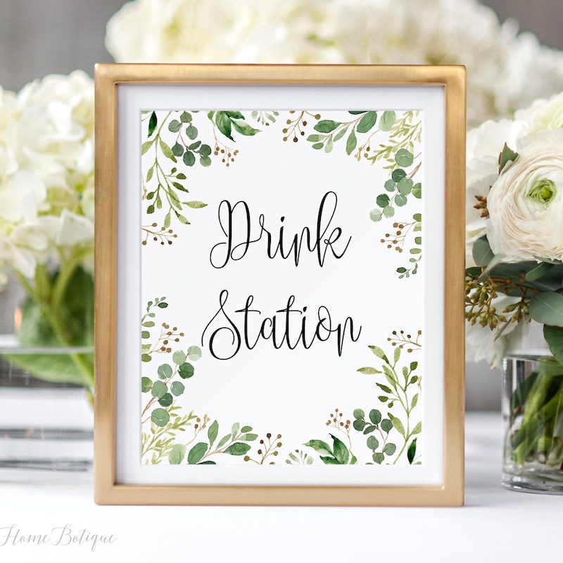 Drink Station Sign - Etsy