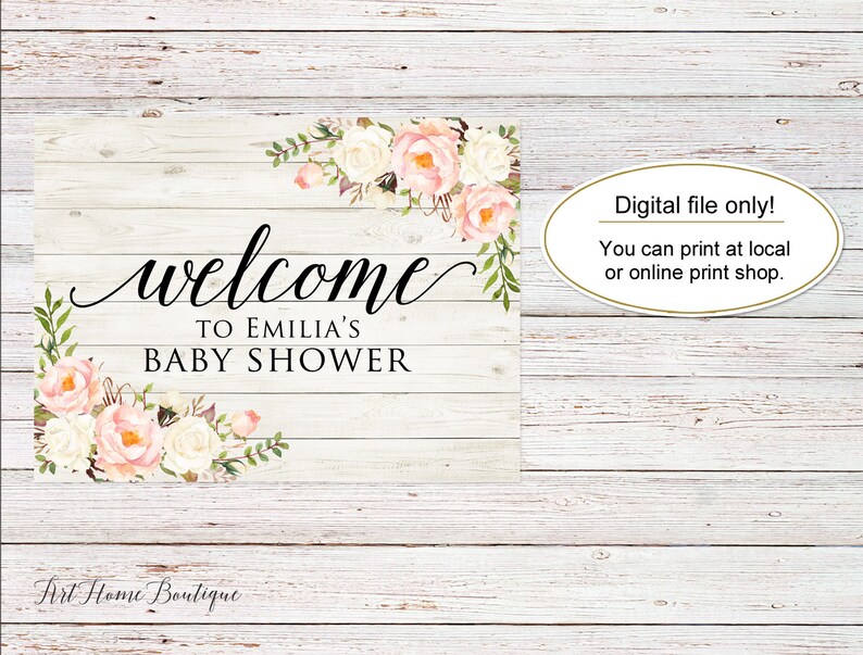 Rustic Baby Shower Welcome Sign Welcome to Baby Shower Sign - Etsy